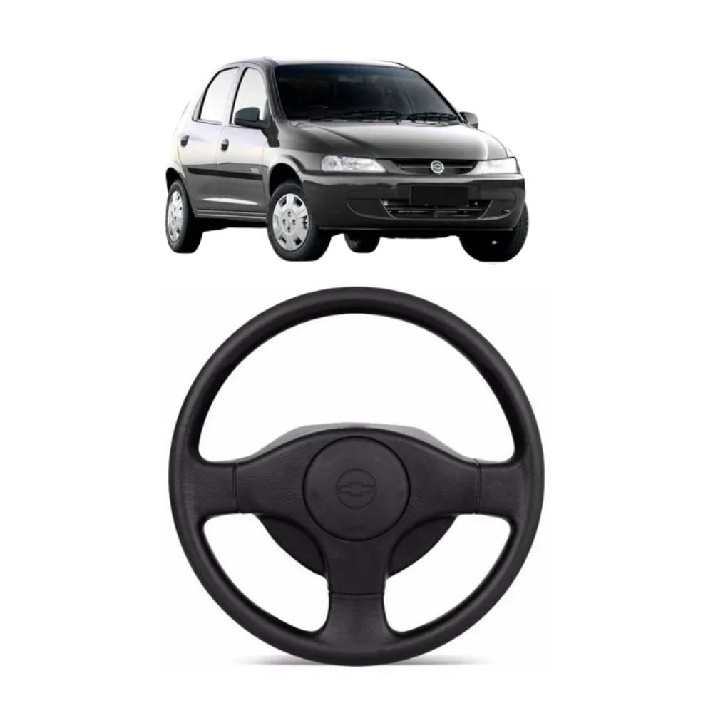 Volante Celta Prisma 00 01 02 03 04 05 06 Modelo Original - Fuscão Preto