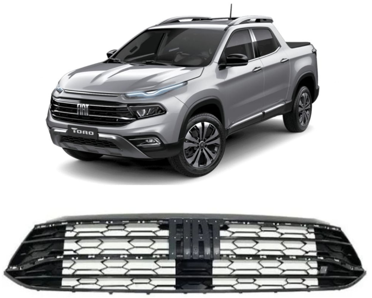 Grade Dianteira Toro Ultra E Ranch 2022 - Fuscão Preto