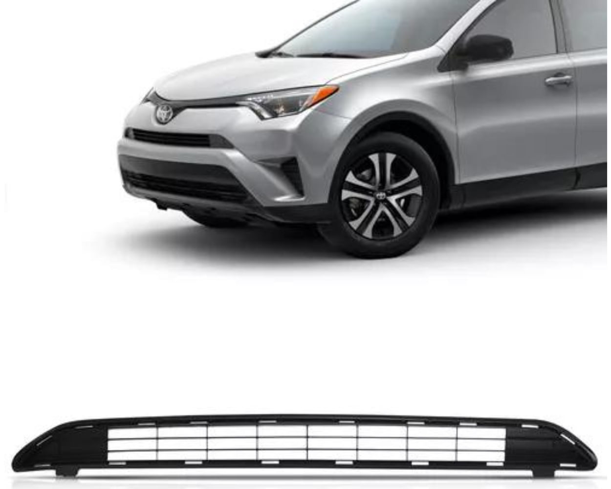Grade Superior Parachoque Rav4 2017 2018 2019 - Fuscão Preto