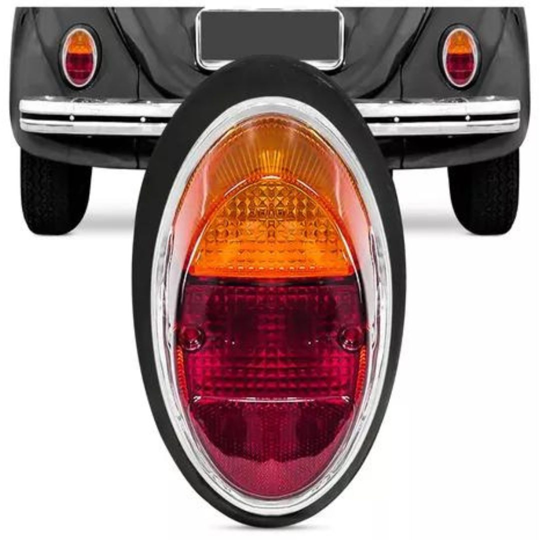 Lanterna Traseira Fusca 1200 1300 1959 60 61 A 1970 Completa - Fuscão Preto