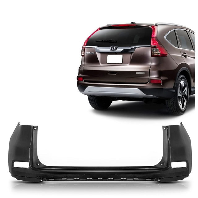 Parachoque Traseiro Superior Crv 2015 A 2017 Sem Furo Sensor - Fuscão Preto