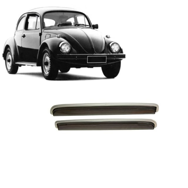 Calha Chuva Defletor Fusca 1971 72 A 1986 Encaixe 02 Portas - Fuscão Preto
