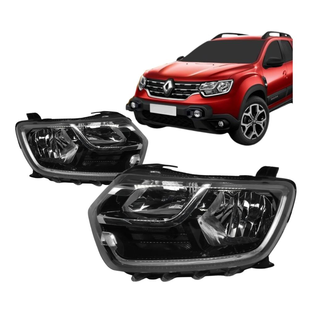 Farol Duster 2021 A 2024 Manual C/led - Fuscão Preto