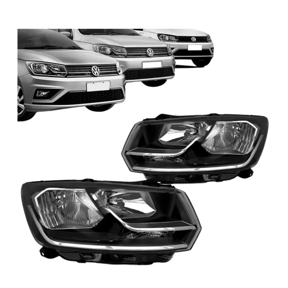 Farol Gol Saveiro Voyage G8 2018 A 2023 Foco Duplo - Fuscão Preto