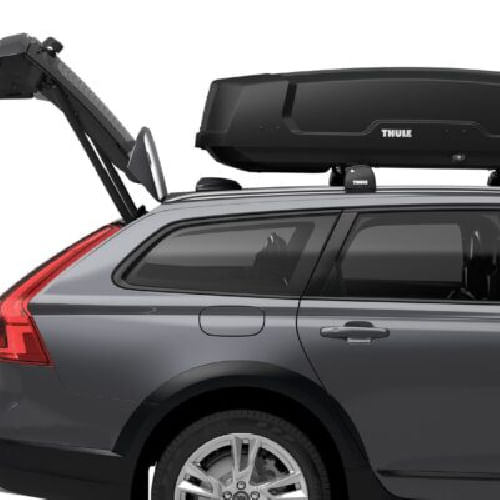 Bagageiro Maleiro Teto Thule Force Xtm 400 Litros Powerclick - Fuscão Preto