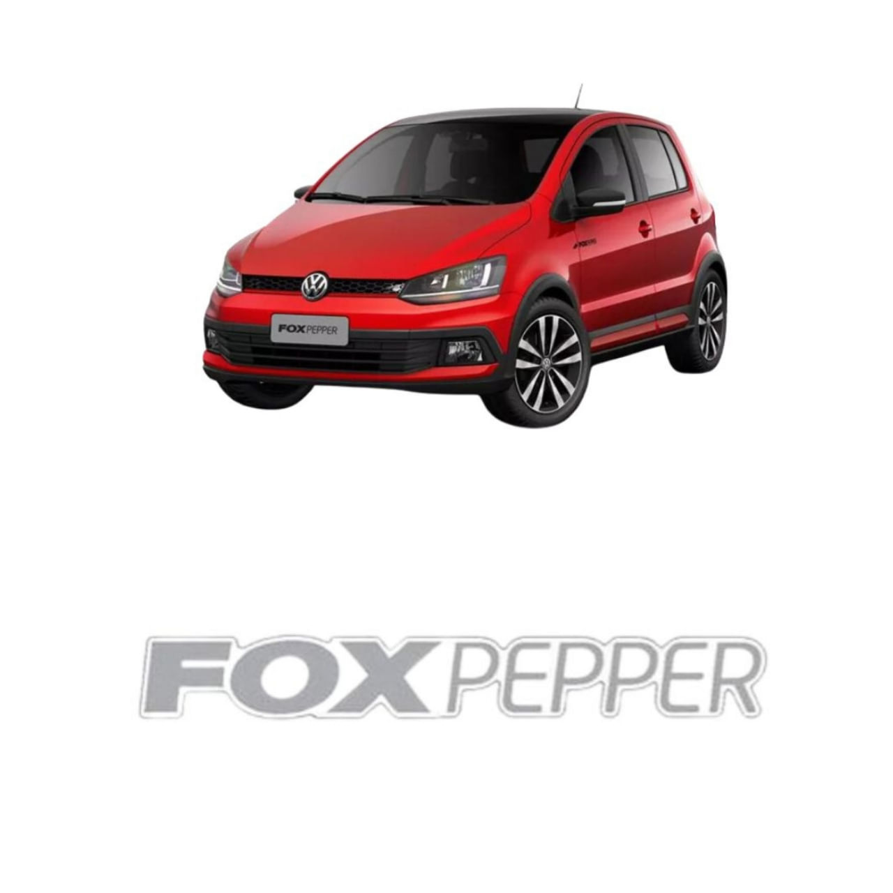 Adesivo Lateral Pepper Fox 2015 2016 2017 2018 Prata - Fuscão Preto