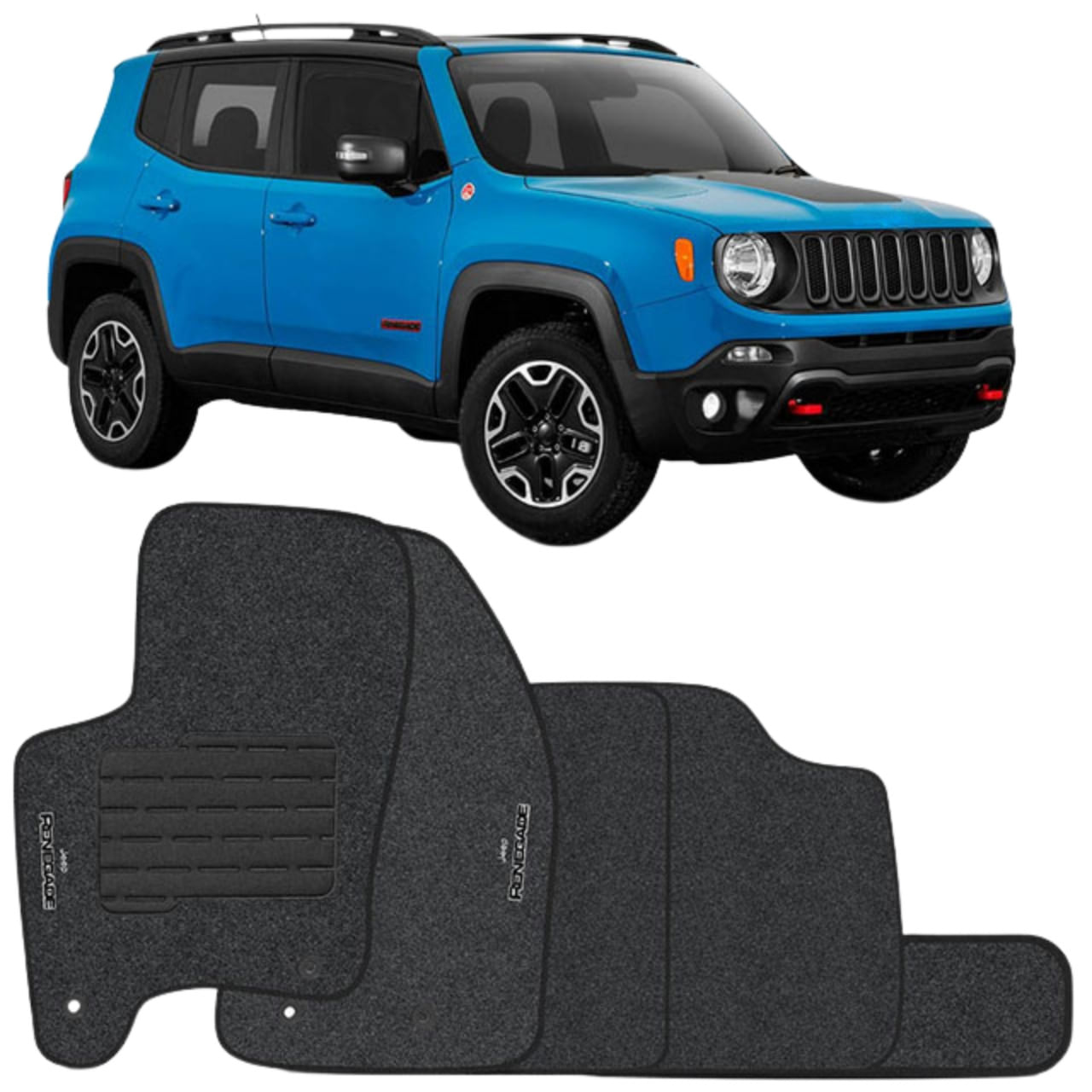 Tapete Carpete Grafite Renegade 2016 A 2021 - Fuscão Preto