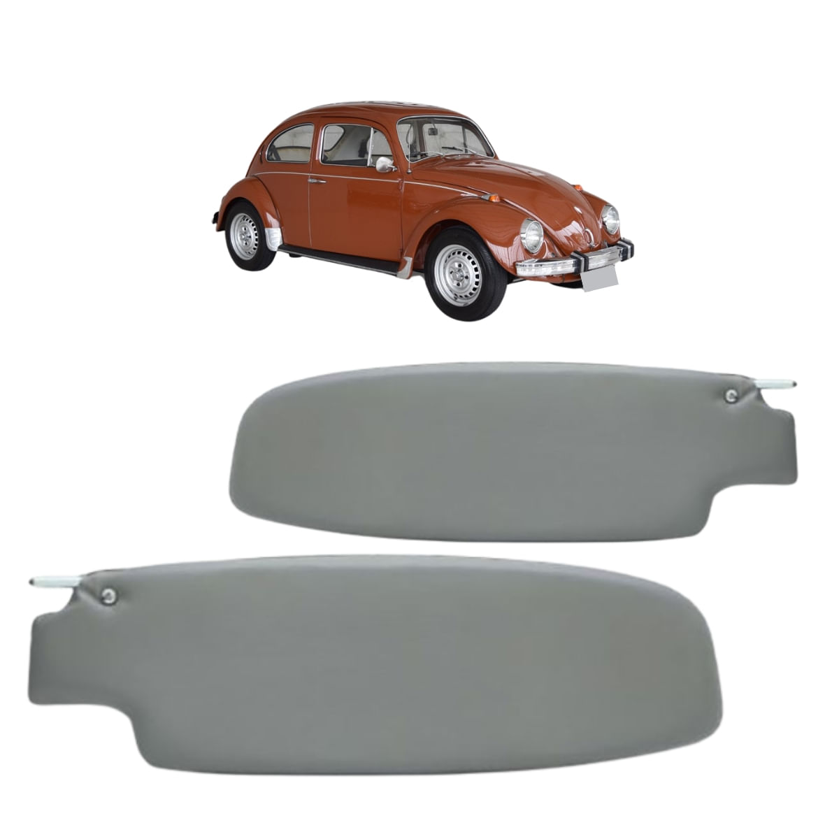 Quebra Sol Fusca 1975 1976 Cinza - Fuscão Preto