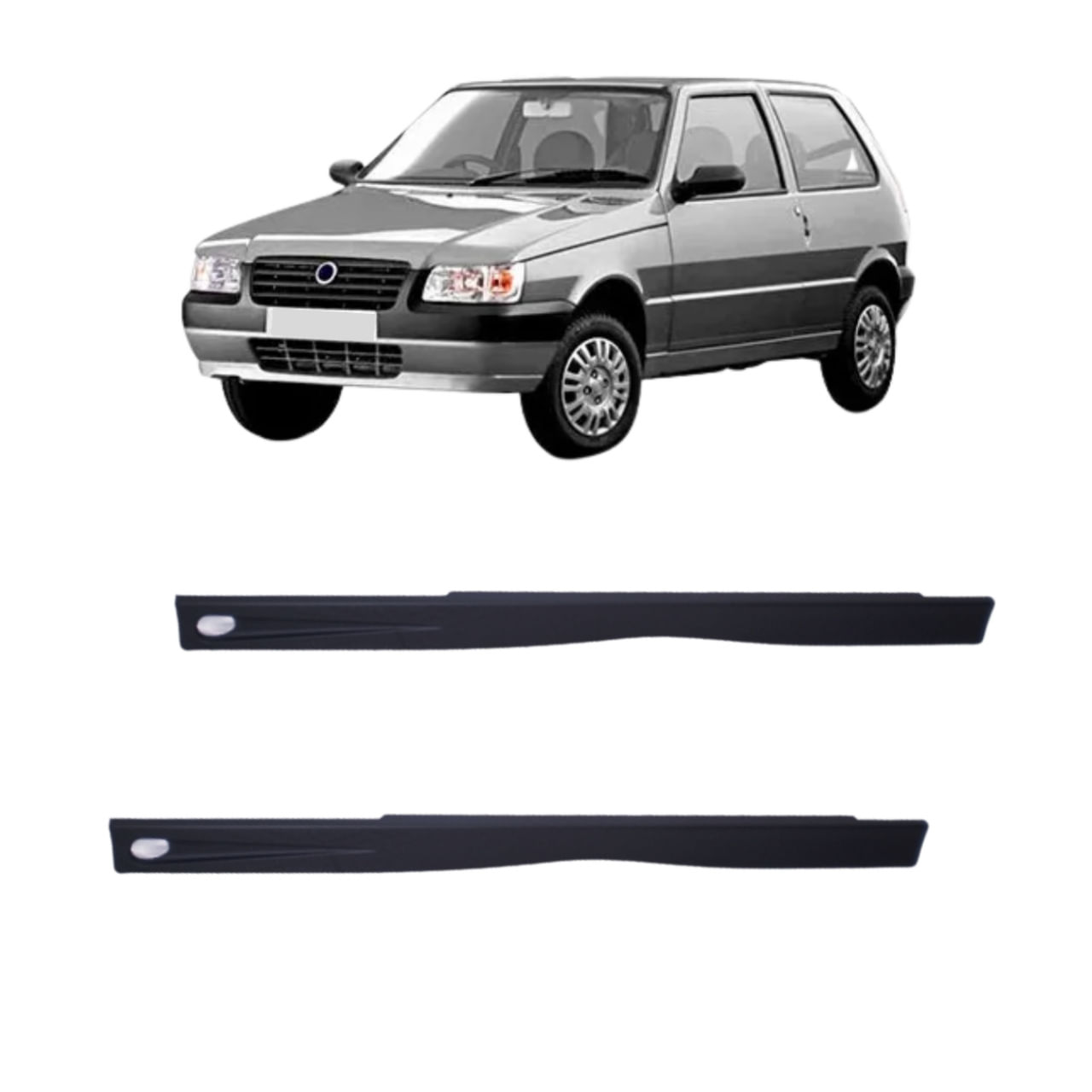 Spoiler Lateral Uno Premio Lba 1984 A 2003 2/4 Portas - Fuscão Preto