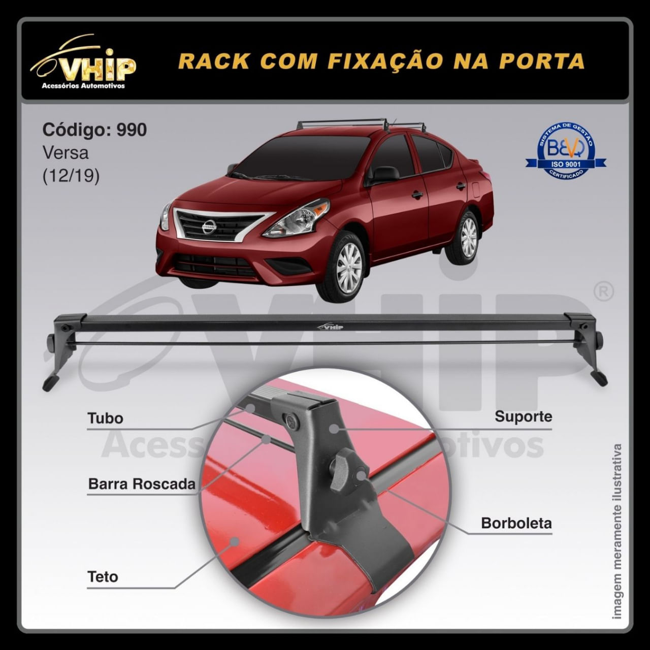Rack Versa 2012 A 2019 4 Portas - Fuscão Preto